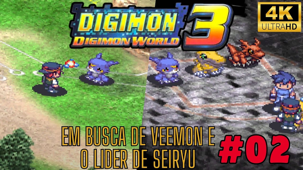 Digimon World 3 (2003) (PS1) EM 4K PT BR #02 - EM BUSCA DE VEEMON E O ...