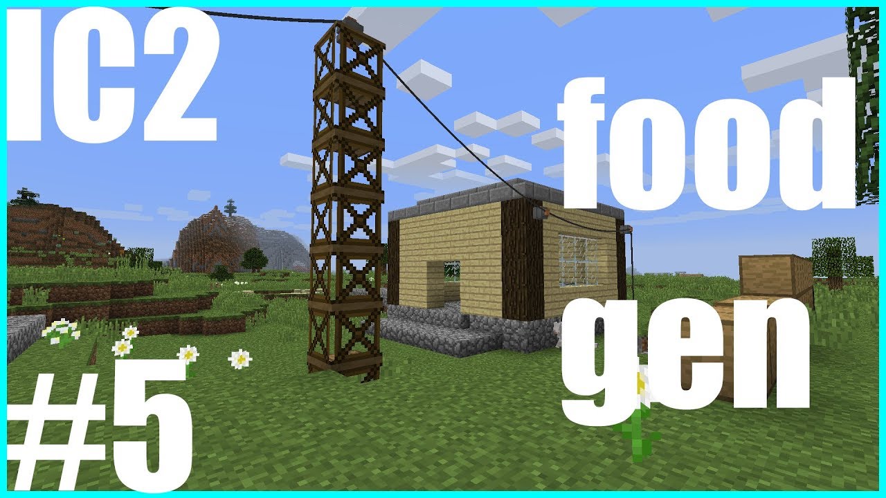 IC2 Let's Play - #5 - Food Generator and Power Lines! - YouTube