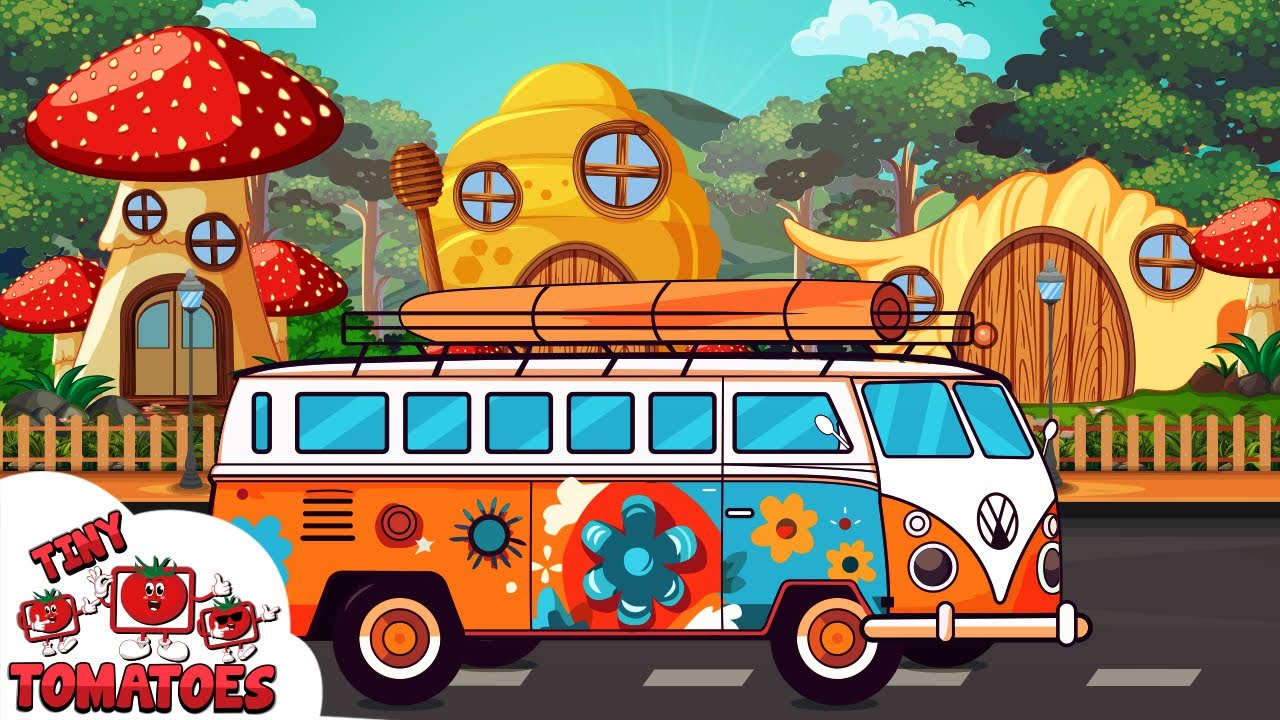 Wheels on the Bus | Tiny Tomatoes Nursery Rhymes & Kids Songs # ...