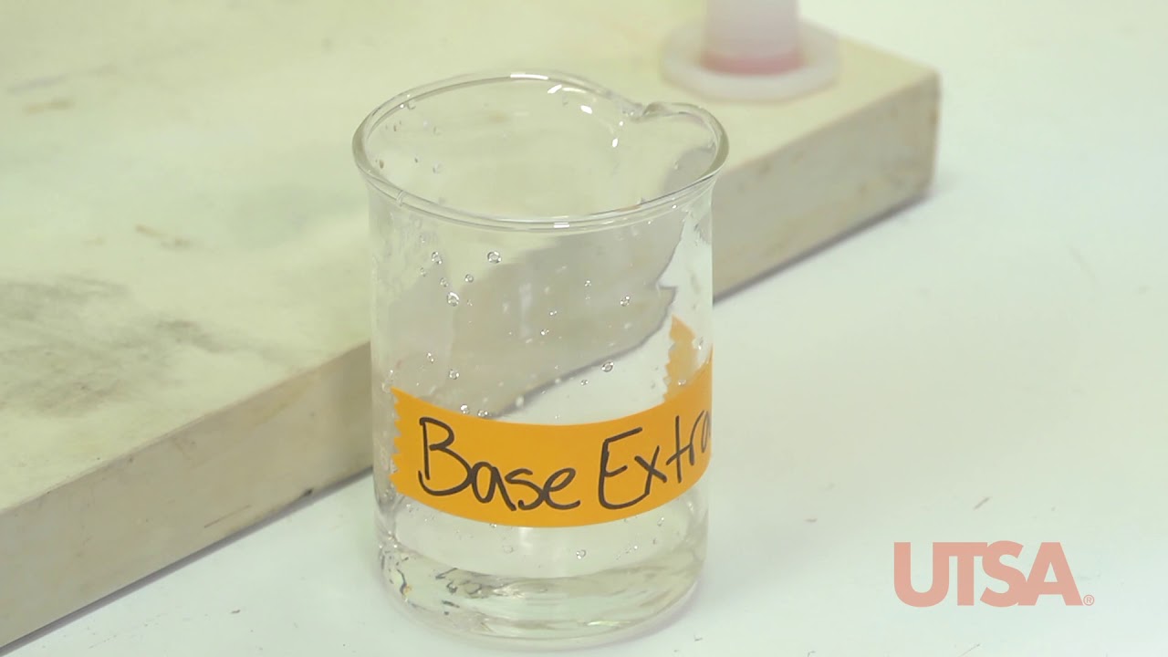 UTSA Chemistry Base Extraction Demonstration - YouTube
