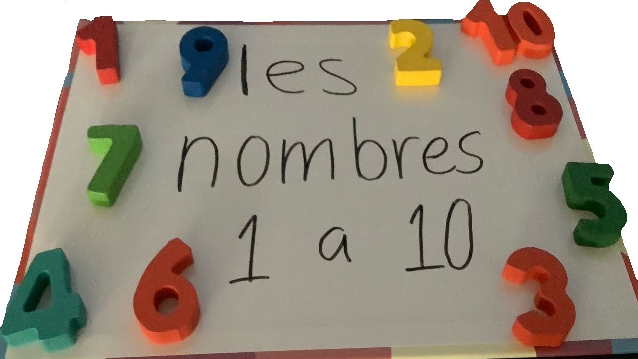 Les Nombres 1 a 10 in French Version 1 with Writing! - YouTube