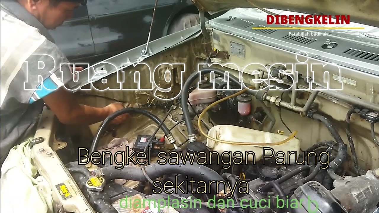 ngerapihin cat ruang mesin - YouTube