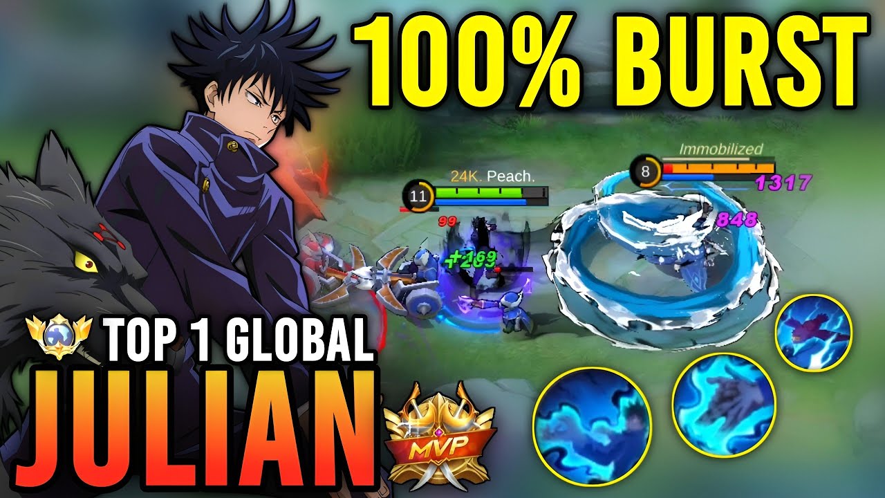 TOP 1 GLOBAL JULIAN BEST BUILD AND EMBLEM 2023!! JULIAN GAMEPLAY ...