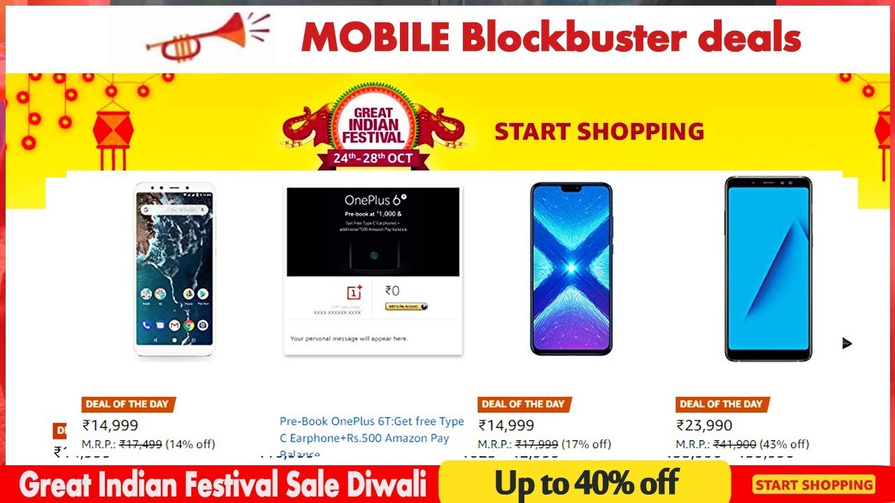 Today's 25 Oct Top Blockbuster Mobile Deals | Amazon.in Great Indian ...