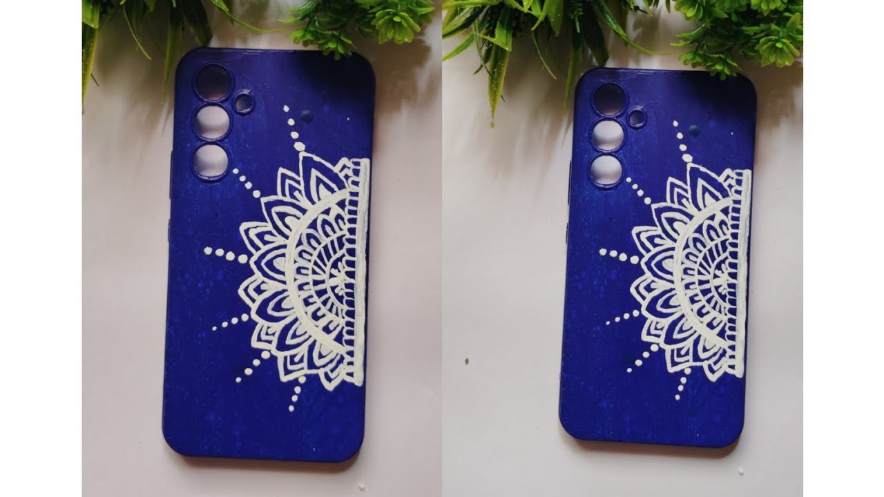 Mandala mobile cover painting /Mobile cover painting tutorial /How to ...