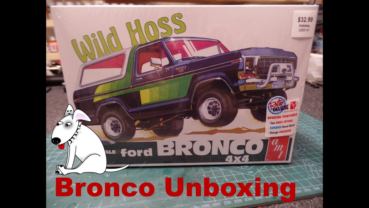 Ford Bronco AMT 1:25 Scale Model Car Kit Unboxing - YouTube