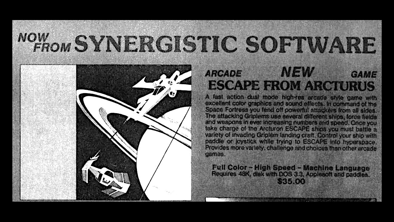 Escape from Arcturus (Apple II.USA.1981..Dev. Synergistic Software. Pub ...
