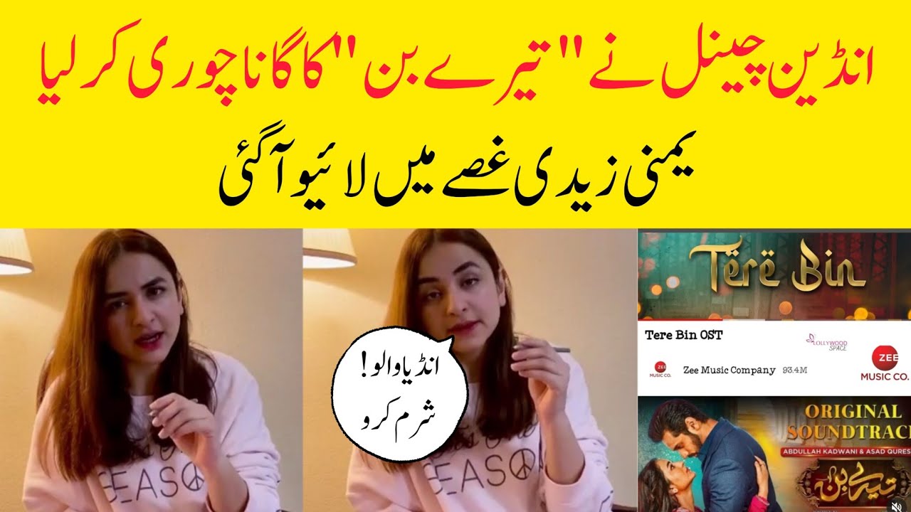 Yumna zaidi came live after tere bin ost uploaded by Indian music ...