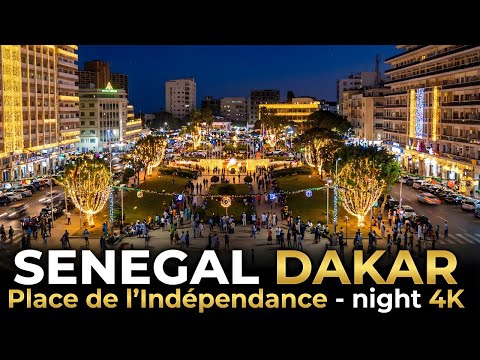 DAKAR PLACE DE L'INDÉPENDANCE - NUIT