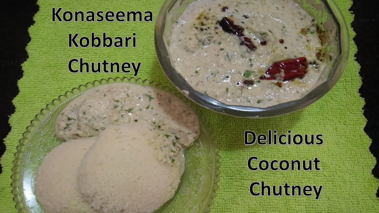 "Coconut Chutney Extravaganza: Learn to Make Kobbari Chutney ...