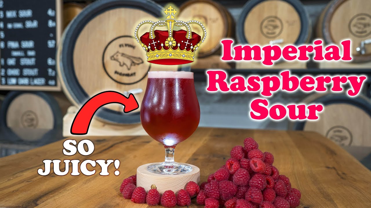 Brewing an Imperial Raspberry Sour Recipe in a BARREL! - YouTube