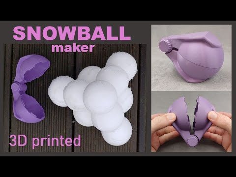 Snowball maker compact 3D printed - YouTube