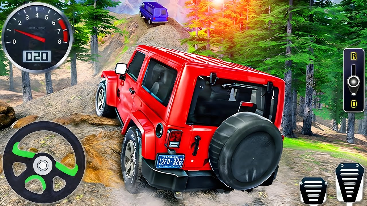 4x4 Offroad Jeep Driving Simulator 3D 🚙 | SUV Jeep Extreme Driving ...