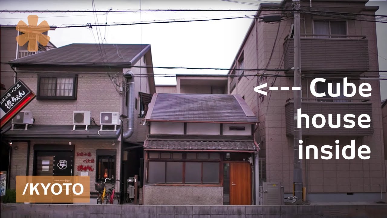 Cube hut becomes tiny house inside small Kyoto office building - YouTube