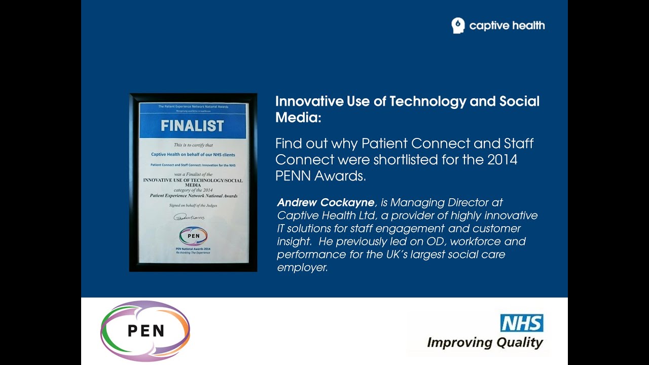 Patient Experience Network Webinar (with NHS IQ): Innovative Use of ...