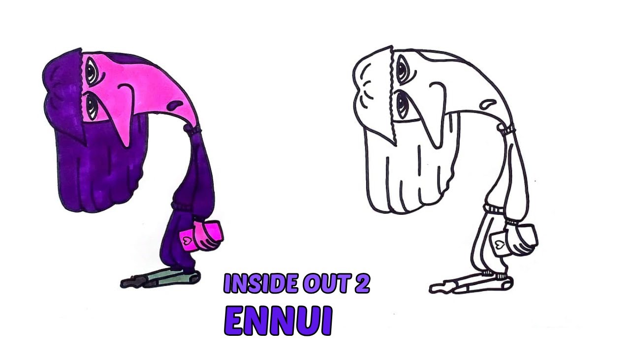 How to Draw Ennui Easy | Inside Out 2 - YouTube