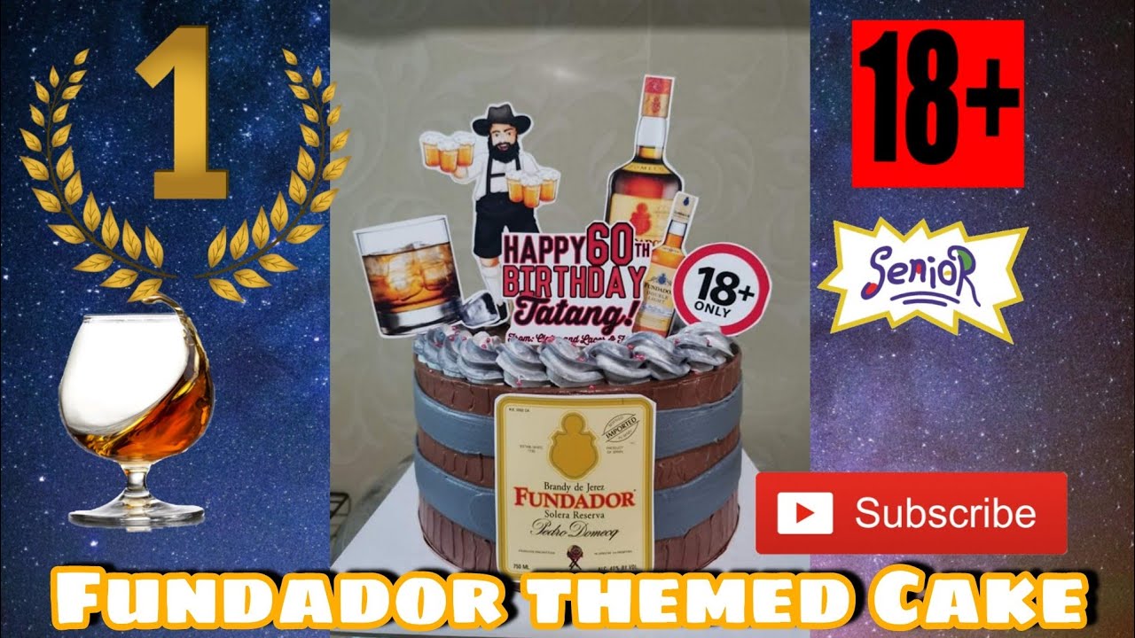 Fundador Themed Cake| Printable Topper| Liquor Themed| Frosty Whip| How ...