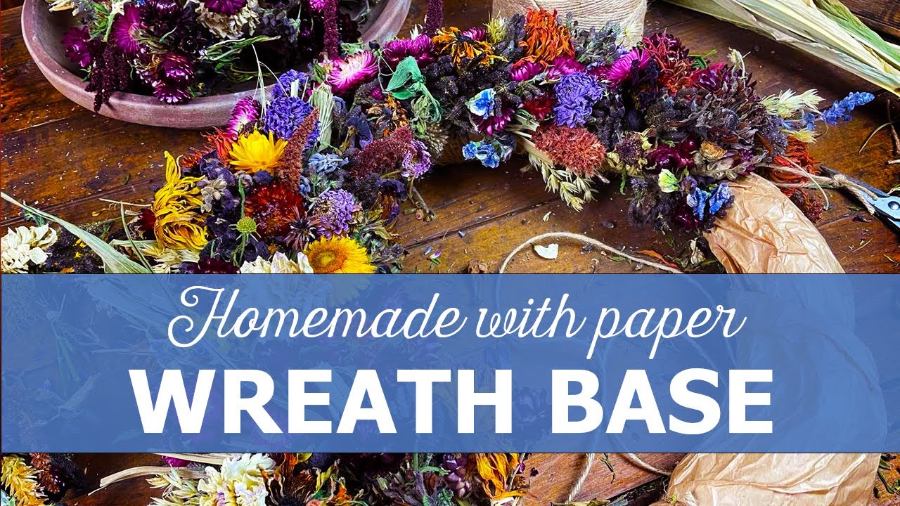 Homemade wreath base of paper - YouTube