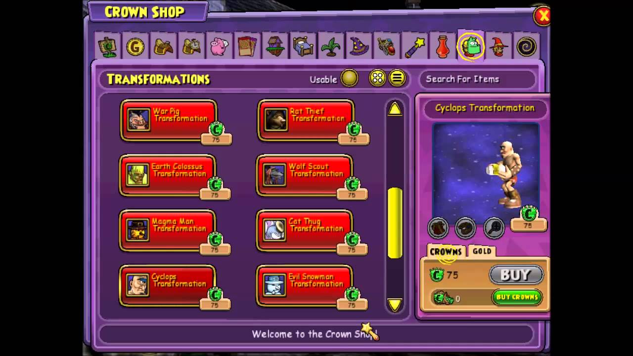 Wizard101 Transformation Walkthrough - YouTube