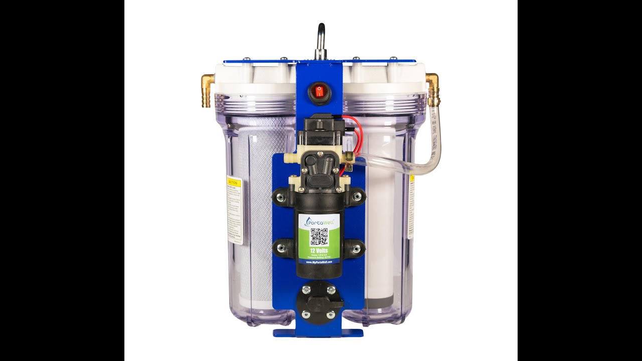 PortaWell Pond Water Filtration Demo - YouTube
