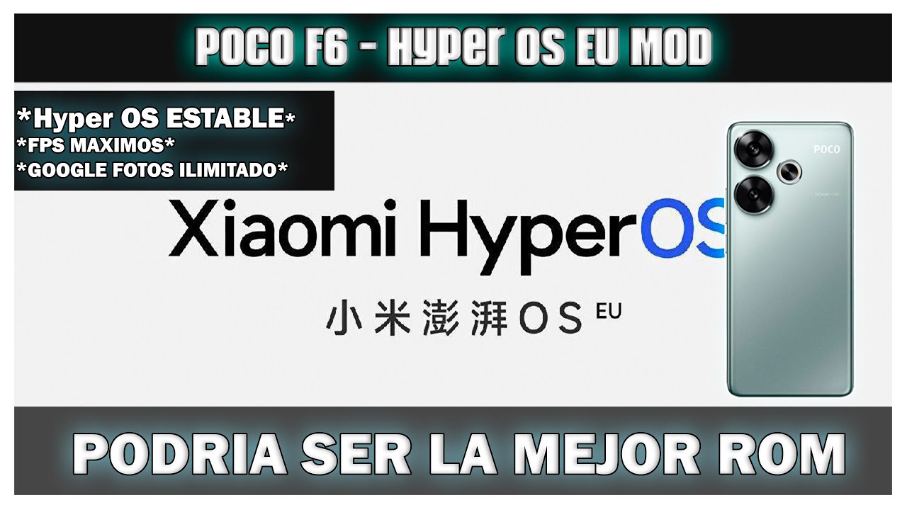 Poco F6 - Hyper OS EU MOD V5 ! AGREGA LAS FUNCIONES QUE NOS ENCANTAN ! GFotos ILIMITADO ! - YouTube