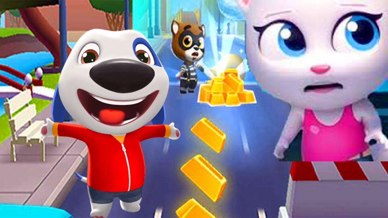 TALKING TOM GOLD RUN GAMEPLAY | Neon Angela VS Talking Hank EP 1 - YouTube