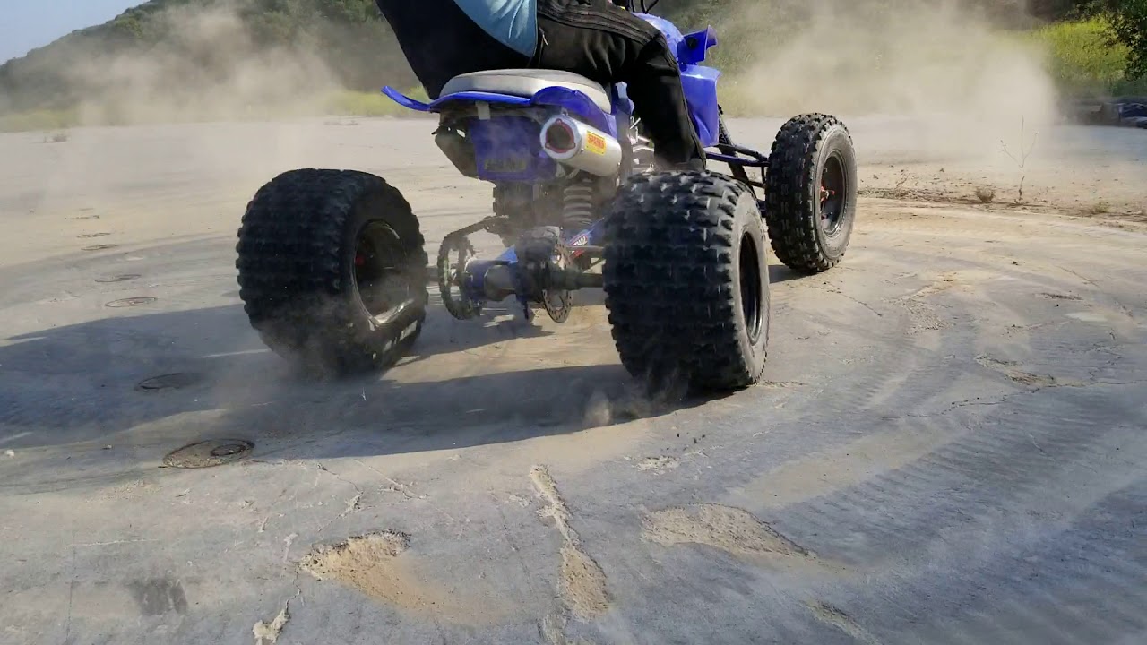 Yfz 480 build burning some rubber - YouTube