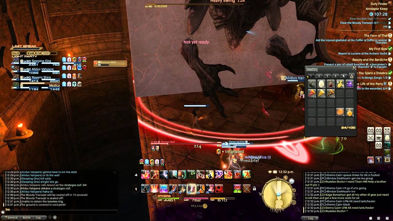 FFXIV: ARR - [Amdapor Keep] Demon Wall in Bathing Suits! - YouTube