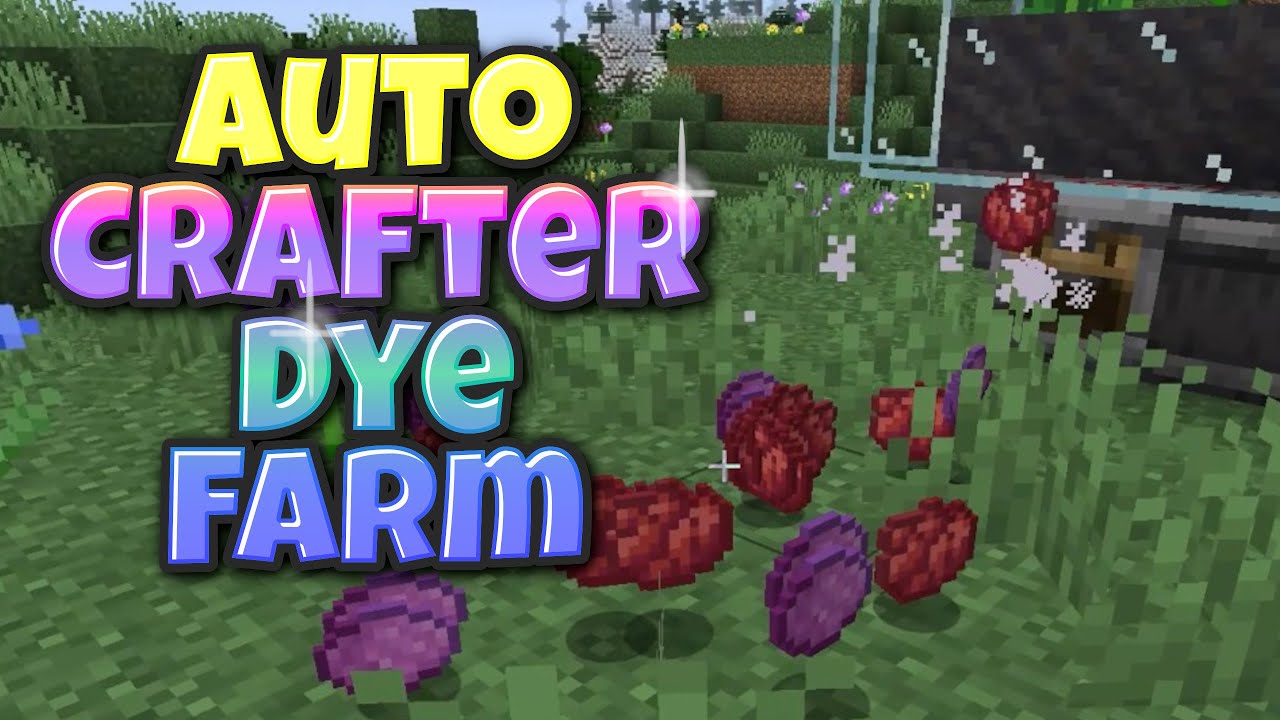 Auto Crafter Flower Dye Farm Build - 1.21 Java - Minecraft - YouTube