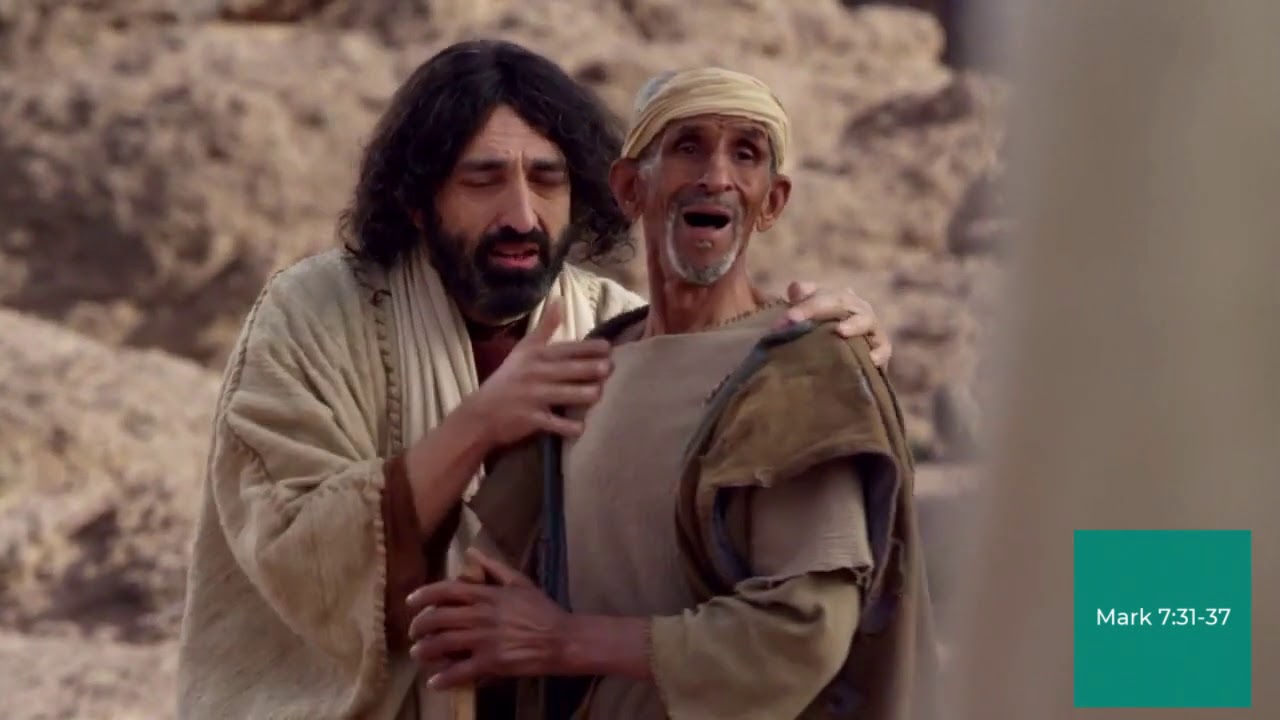 Jesus heals a deaf and mute man - YouTube