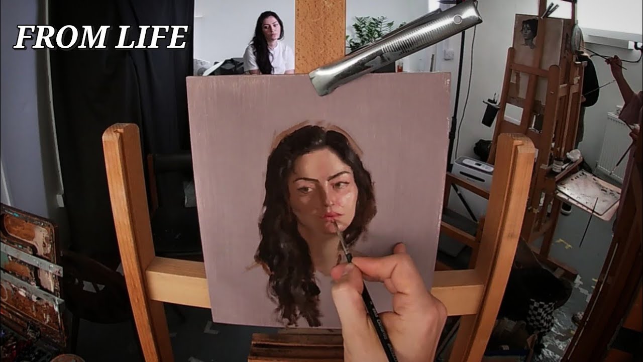 Oil Portrait from Life | Step-by-Step Painting Tutorial - YouTube