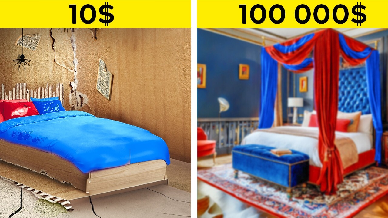 Rich vs Poor House Makeover Challenge! Easy Hacks and Crafts for Best ...