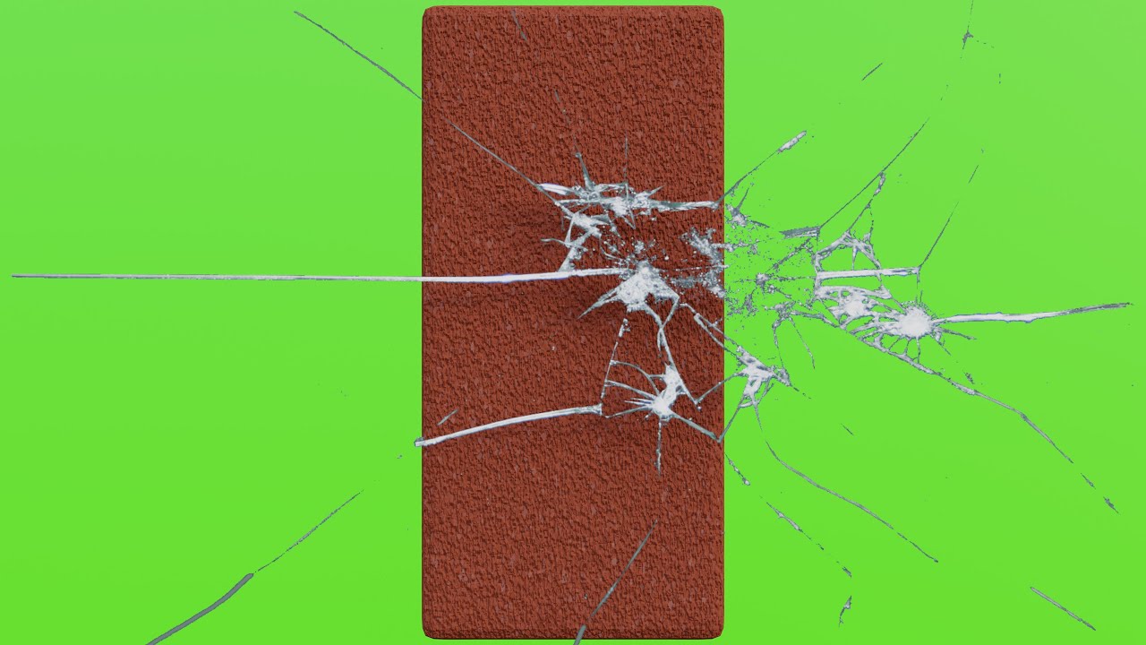 4K Green Screen Brick Breaking Screen | Free Footage - YouTube