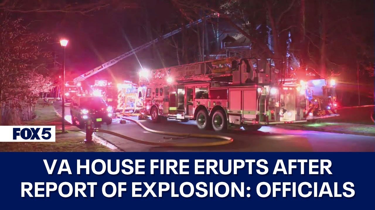 Virginia house fire erupts after report of explosion: officials - YouTube