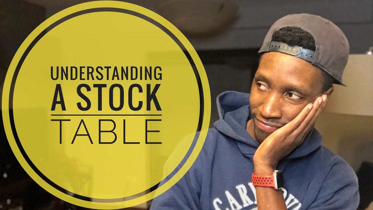 Understanding a stock table - YouTube