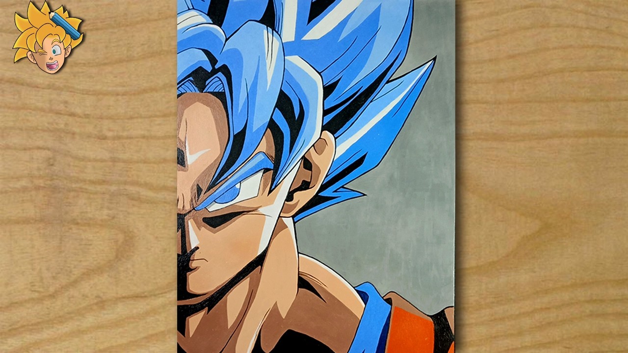 Pintando a Goku SSJ Blue/ Pintando con Acrilicos. - YouTube