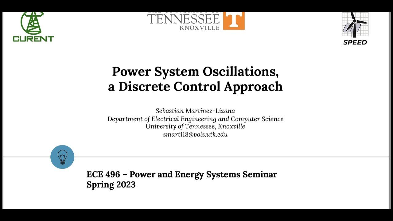 Power System Oscillations, A Discrete Control Approach - YouTube