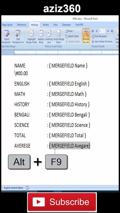 Mail merge Decimal Problem solution in MS Word | Decimal Place problem in mail merge - YouTube