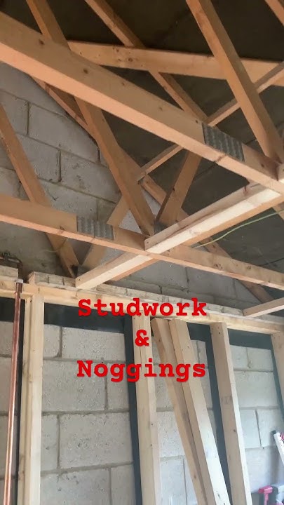 Timber Studwork noggings#building #diy - YouTube