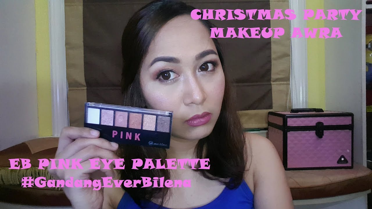 Christmas Party Makeup Look Ever Bilena Pink Eye Palette Lottiefied