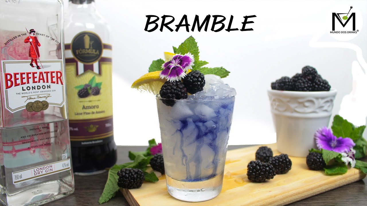 COMO FAZER O BRAMBLE - DRINK COM GIN E AMORA - YouTube