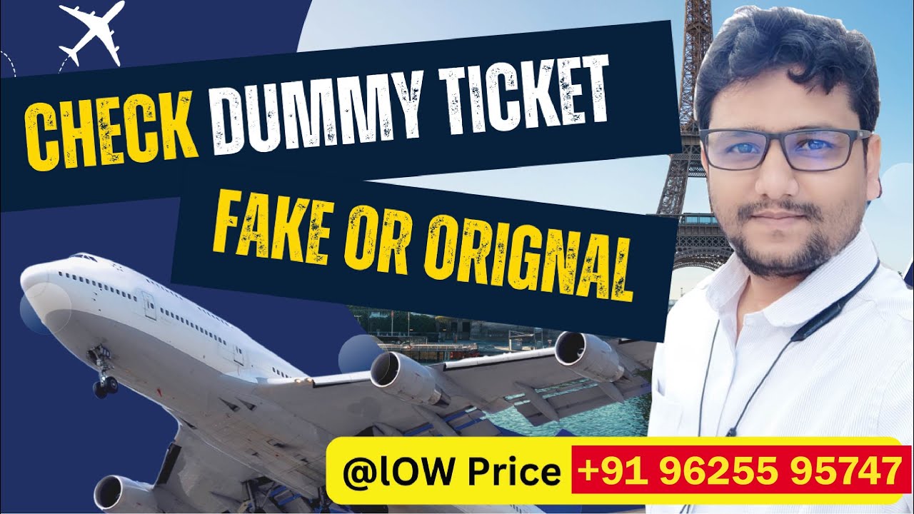 Dummy Ticket Fake Ya Orignal Check Online | फ्लाइट टिकट फेक या ओरिजनल ...