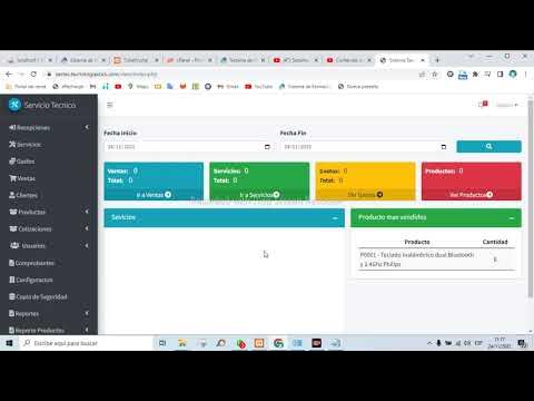 Sistema de soporte tecnico o reparacion de equipos en php mysql - YouTube