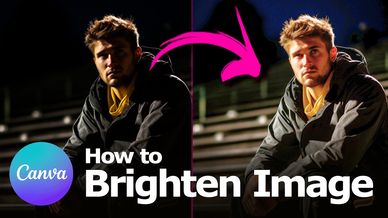How to brighten image in Canva - YouTube