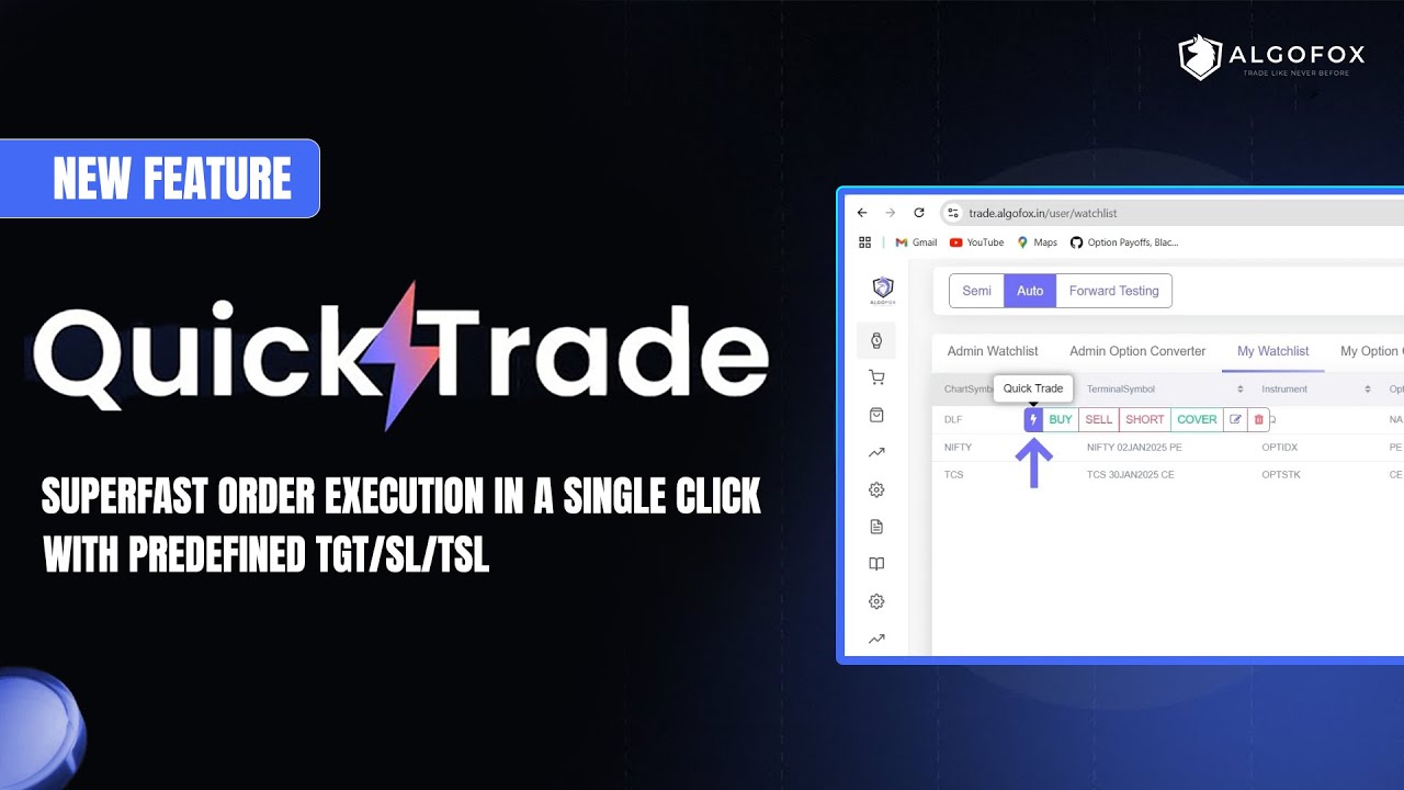 QUICK TRADE : A TOOL FOR SCALPERS IN ALGOFOX - YouTube