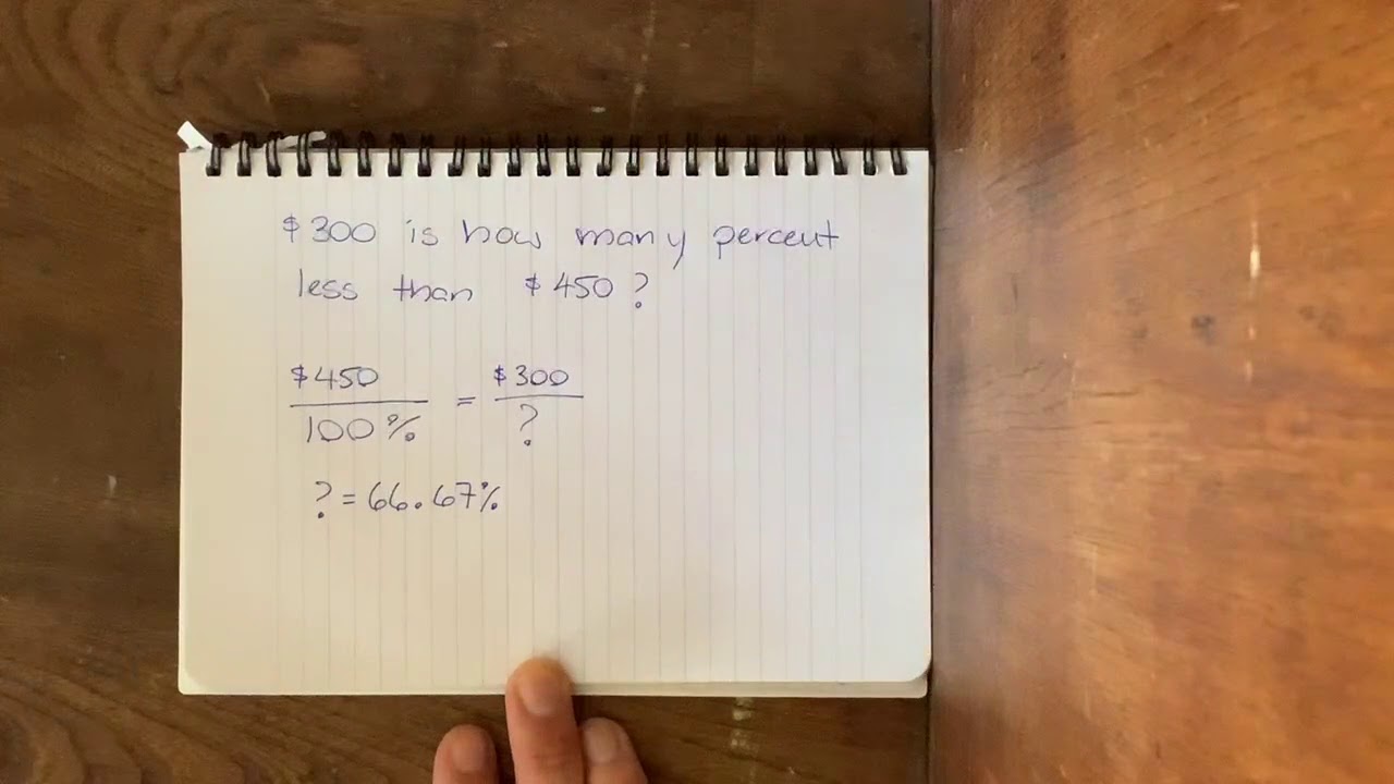 Ratio/Proportion: how many percent less than? - YouTube
