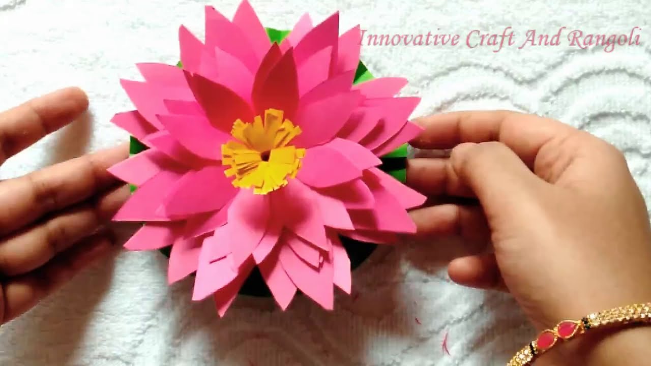Lotus Flower || How To Make an Origami Lotus Flowers || Paper Flower ...