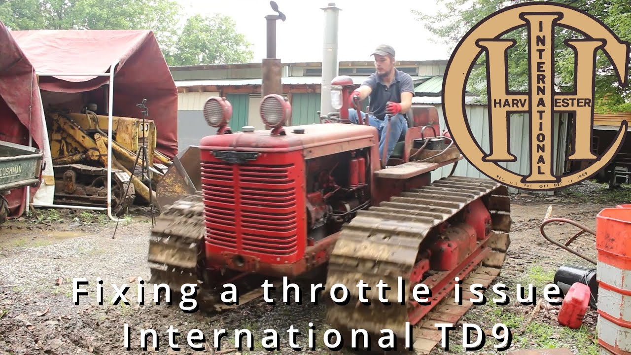 Fixing the throtttle on a International TD9 - YouTube