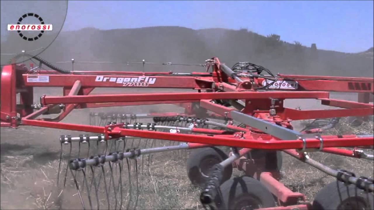 DOUBLE ROTARY RAKE DRAGONFLY 7700 - YouTube