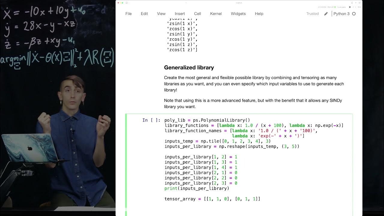 PySINDy tutorial 8: building feature libraries - YouTube
